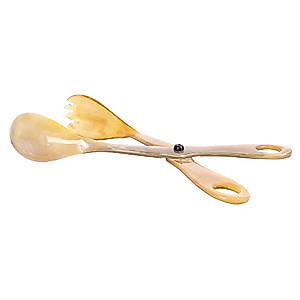 Hand crafted Natural Material Horn Salad Servers Ergonomic Scissors Shape Buffet Tongs Buffet Party Catering Serving Tongs Salad Tongs Cake Tongs Bread Tongs Kitchen Tongs