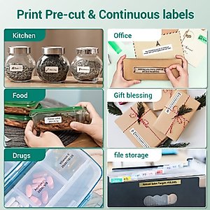 Label Maker Machine - Q30S Bluetooth Label Printer for Labeling, Handheld Thermal Sticker Maker for Smartphone, Mini Labeler with 3 Roll Labels Easy to Use for Office Home, Multiple Templates,Green
