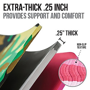 Victor Fitness Pink Camouflage Eco-Friendly Yoga Mat - Premium TPE Material, Non-Slip Texture, Lightweight & Durable - Ideal for Hot Yoga, Pilates, and Bikram - Includes Carrying Strap