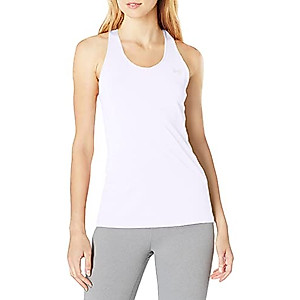 Under Armour Women's Tech Solid Tank Top , White (100)/Metallic Silver, Small