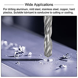 uxcell Tap & Bit Sets, 1/4-20 UNC H2 Straight Flute Machine Thread Milling Tap Extra Long, 5mm High Speed Steel (HSS) Twist Drill Bit