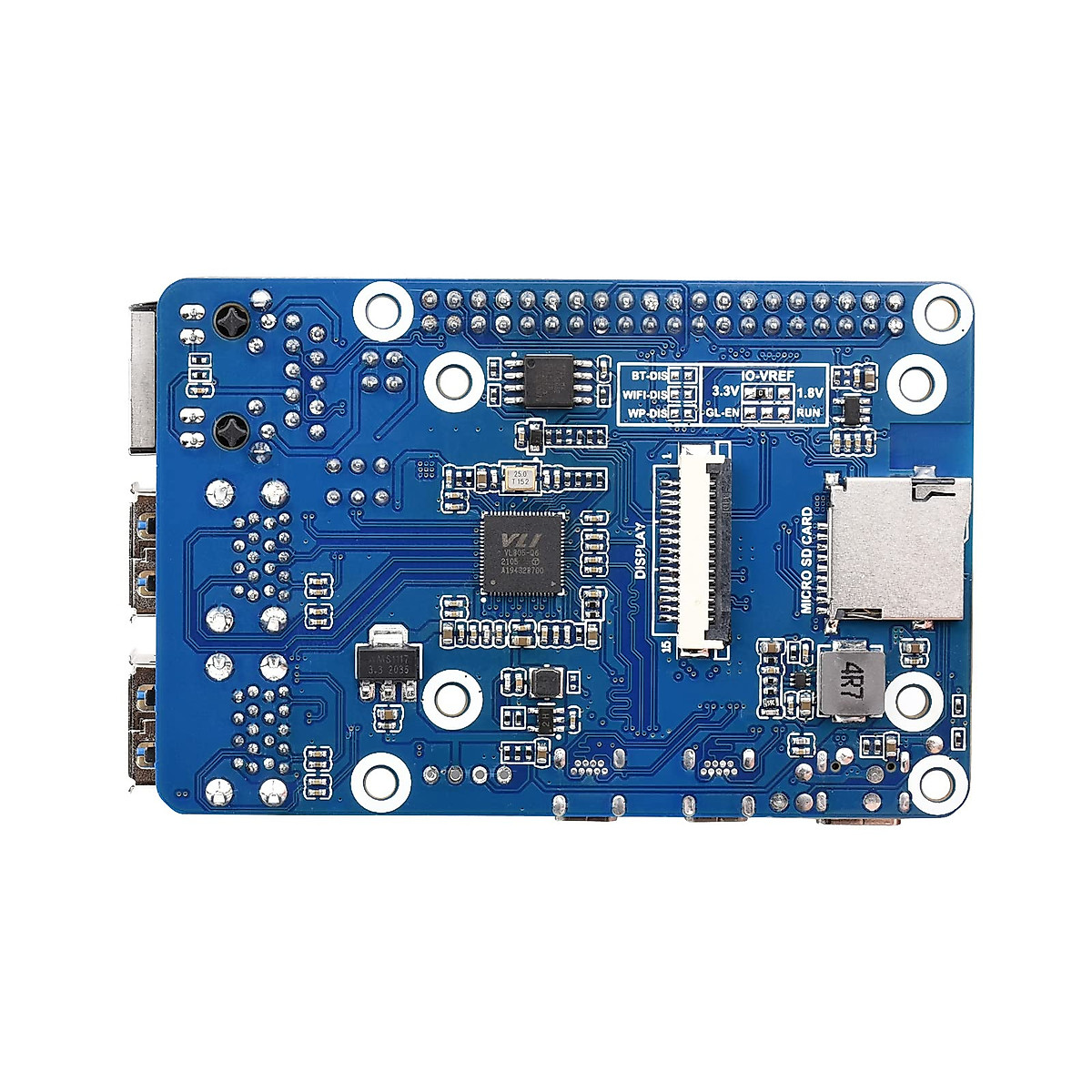 waveshare CM4 to Raspberry Pi 4B Adapter, Alternative Solution for Raspberry Pi 4B, Onboard Standard CM4 Connector, 4-CH USB 3.0 Ports, RJ45 Gigabit Ethernet Port, PoE Header etc.