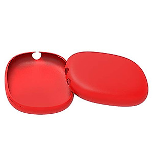 Geekria Silicone Skin Cover for AirPod Max Headphones, Scratch Protection Case/Earpieces Cover/Headset Speakers Skin Protector (Red)