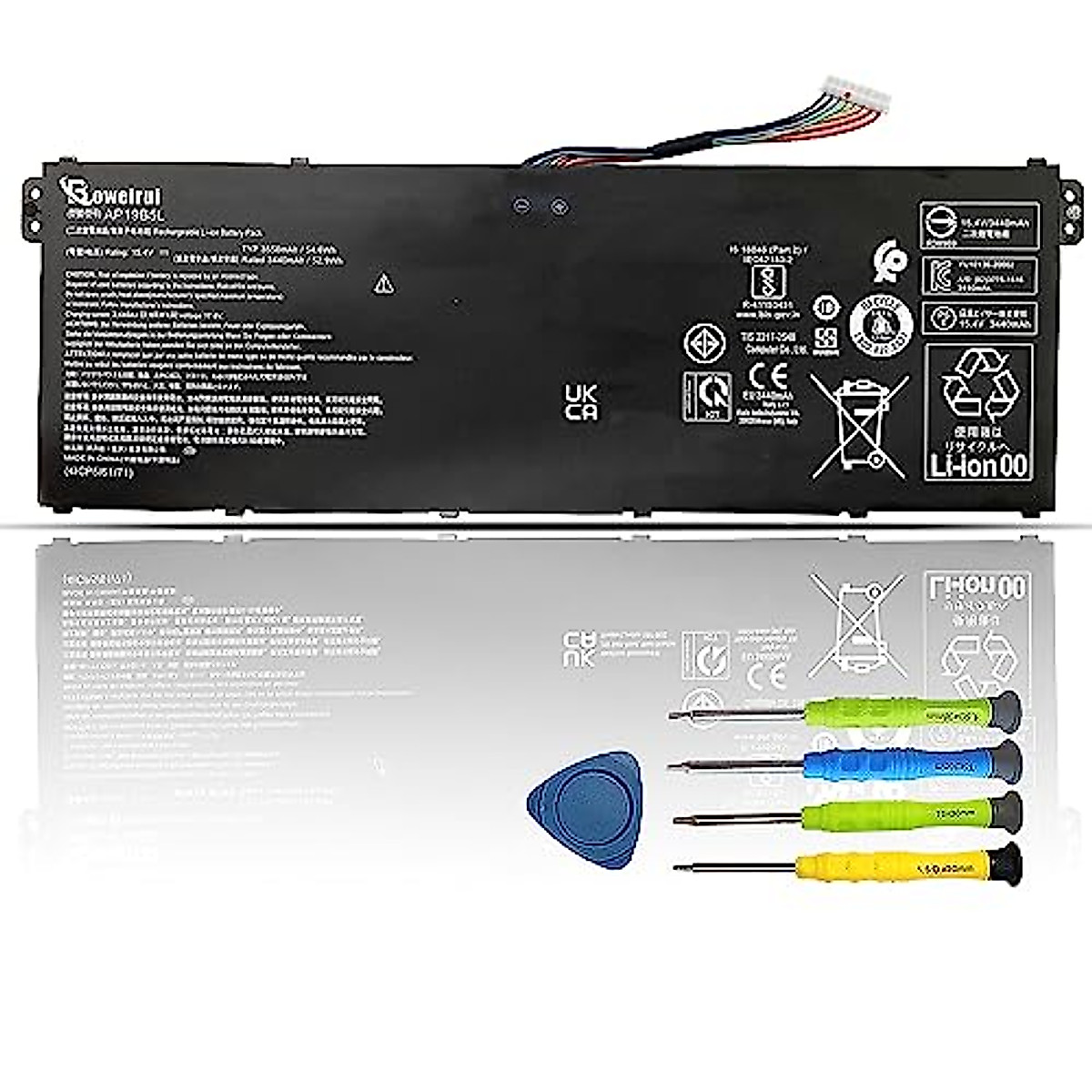 BOWEIRUI AP19B5L Laptop Battery Replacement for ACER Aspire 5 A515-43 A515-43G A515-52 A515-52G, Swift 3 SF314-42 SP314-21N-R5FR, Vero AV15-51 Series KT.0040.5010 KT00405010 Battery (15.4V 54.6Wh)
