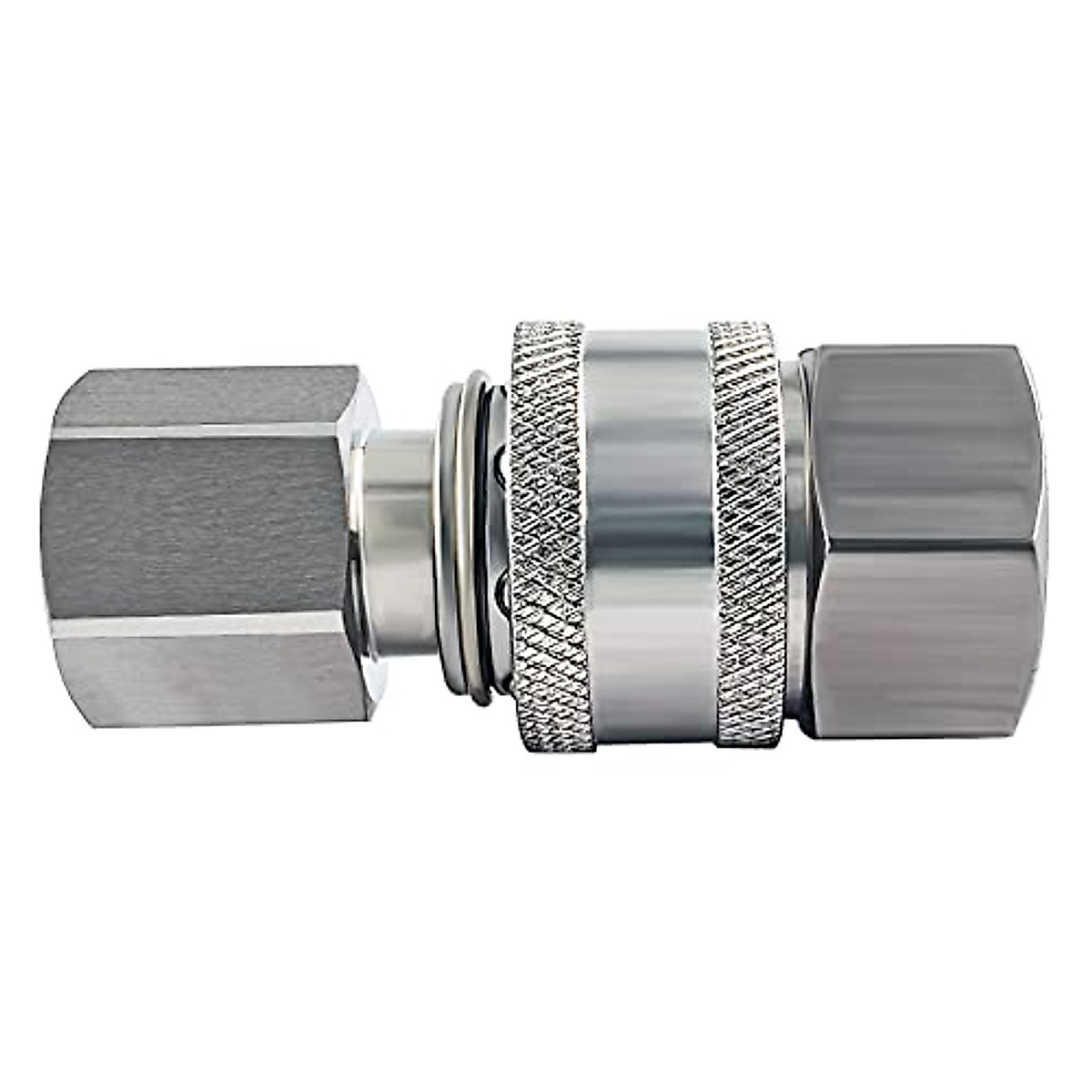 Ultimate Washer 3/8" Quick Connect Pressure Washer Male and Female Hose Adapter Set (1), Max Pressure 5000 PSI Rating, Stainless Steel