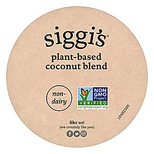siggi's Plant-Based Coconut Blend, Raspberry, 5.3 oz. Cup – Single Serving Dairy Free Snack, More Protein Than Sugar