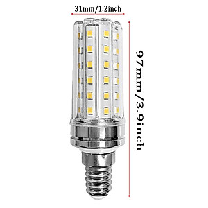 LED Corn Light Bulbs (6 Pack) E14 Base LED Candelabra Bulb,12W (100W Incandescent Bulbs) Decorative Candle Base E14 Corn 3000K Warm White LED Chandelier Bulbs,AC85-265V