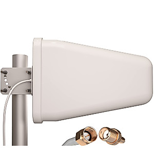 Yagi Directional Antenna 3G/4G/LTE 9dBi 806MHz-960MHz and 1.7-2.5GHz 2FT Cable w/ 2FT SMA Male Cable to TS-9 Adapter - Cell Phone Signal Log Periodic Cellular - Tupavco TP514