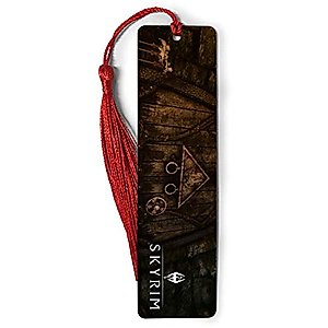 Bookmarks Metal Ruler Skyrim Bookography Door Measure Tassels Bookworm for Book Markers Lovers Reading Notebook Bookmark Bibliophile Gift