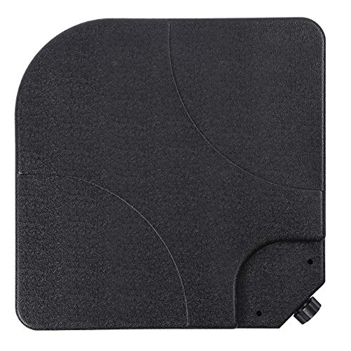 Sunnyglade 4PCS 176LB Square Shaped Water Or Sand Filled Umbrella Base Cantilever Offset Patio Market Umbrella Base Stand with U Locking (Black)