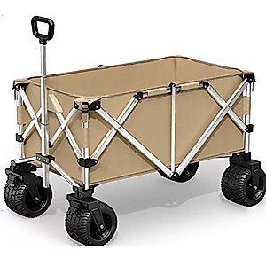 Suuim 220L Wagons Carts Heavy Duty Foldable, Wagon Stroller,Collapsible Utility Wagon Heavy Duty Folding,Ideal for Outdoor (Color : A) (A)