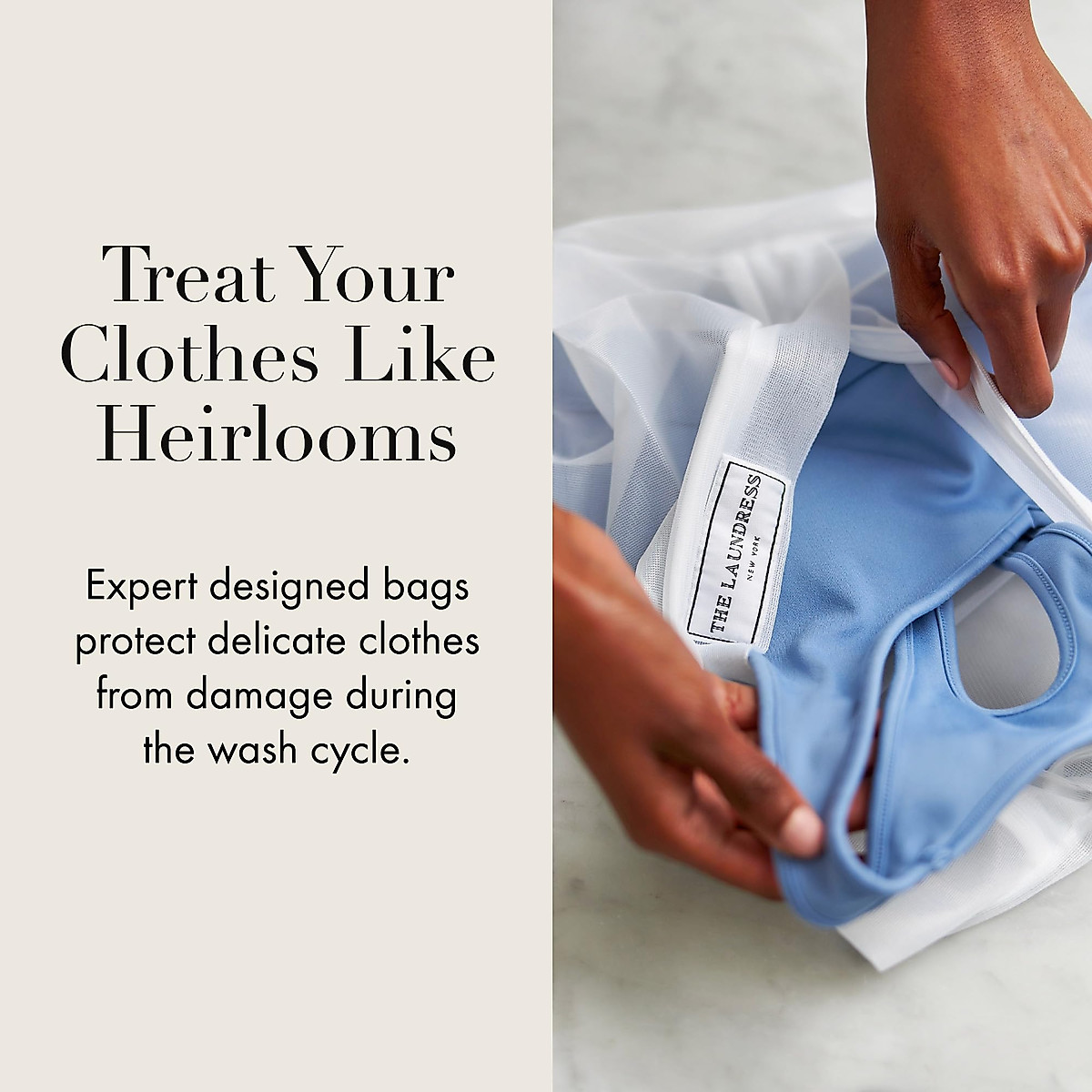 The Laundress Mesh Bag Bundle, Mesh Laundry Bags, One Large One Small