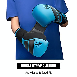 Hayabusa S4 Kids Boxing Gloves for Boys and Girls - Blue, 6 oz