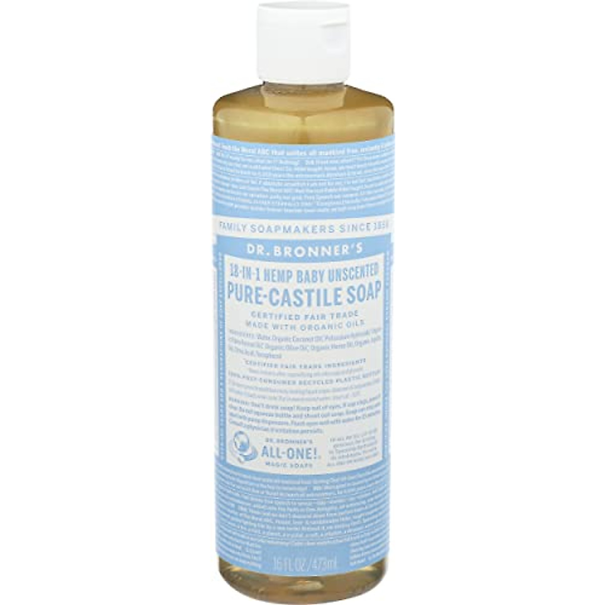 Dr Bronner Soap Liq Cstle Baby Unscented