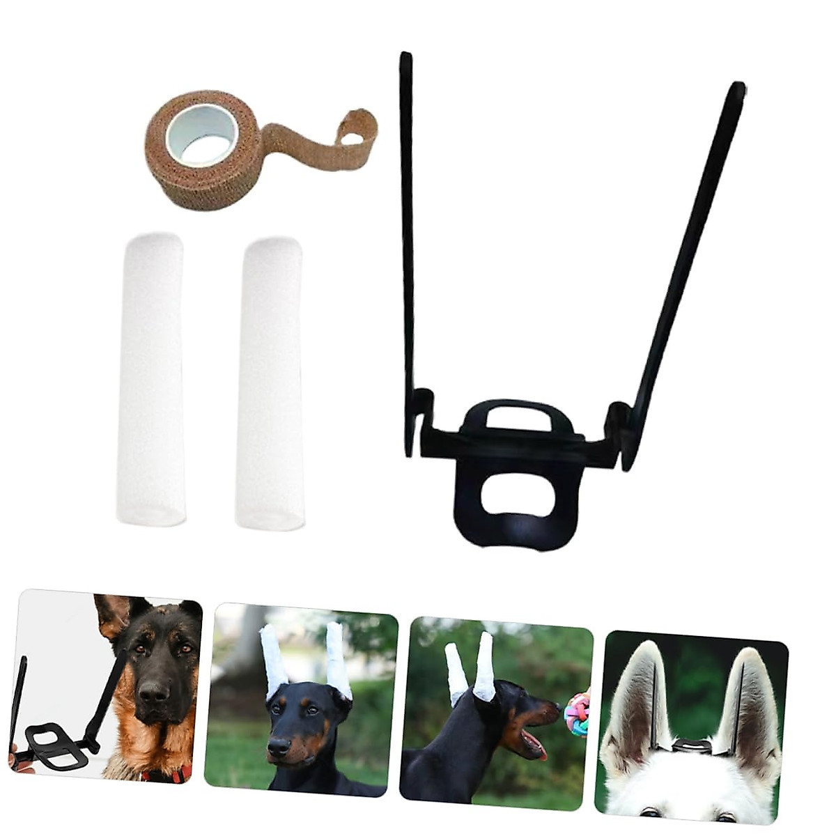 DRESSOOS 1Set Dog Ear Stand Up Support Tool with Puppy Ear Support Tape for Erecting Dog Ears for Doberman and Pinscher Breeds Essential Dog Ear Care Solution