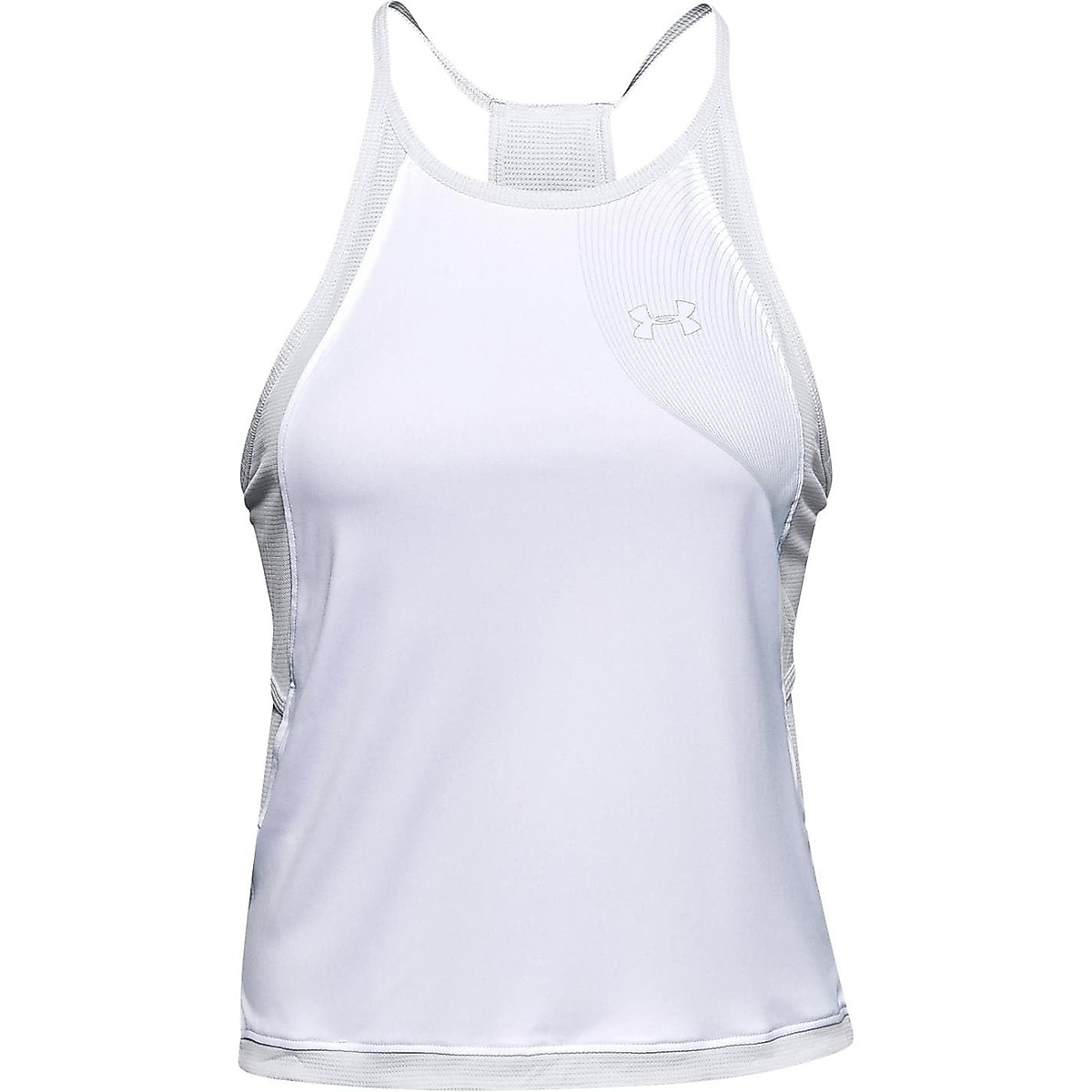 Under Armour Qualifier Iso-chill Running Tank Top, White (100)/Reflective, Large