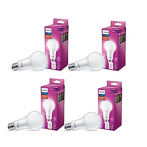 PHILIPS 40-Watt/60-Watt/100-Watt Equivalent 3-Way A21 E26 LED Light Bulb Soft White 2700K (4-Pack)