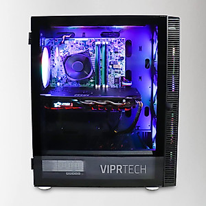 ViprTech Ultimate Gaming PC Desktop Computer - Intel i5 4th Gen, GTX 1060 6GB, 16GB RAM, 1TB, VR Ready, WiFi, RGB Lighting, Windows 10 Pro, Streaming, Editing, 1-Year Warranty