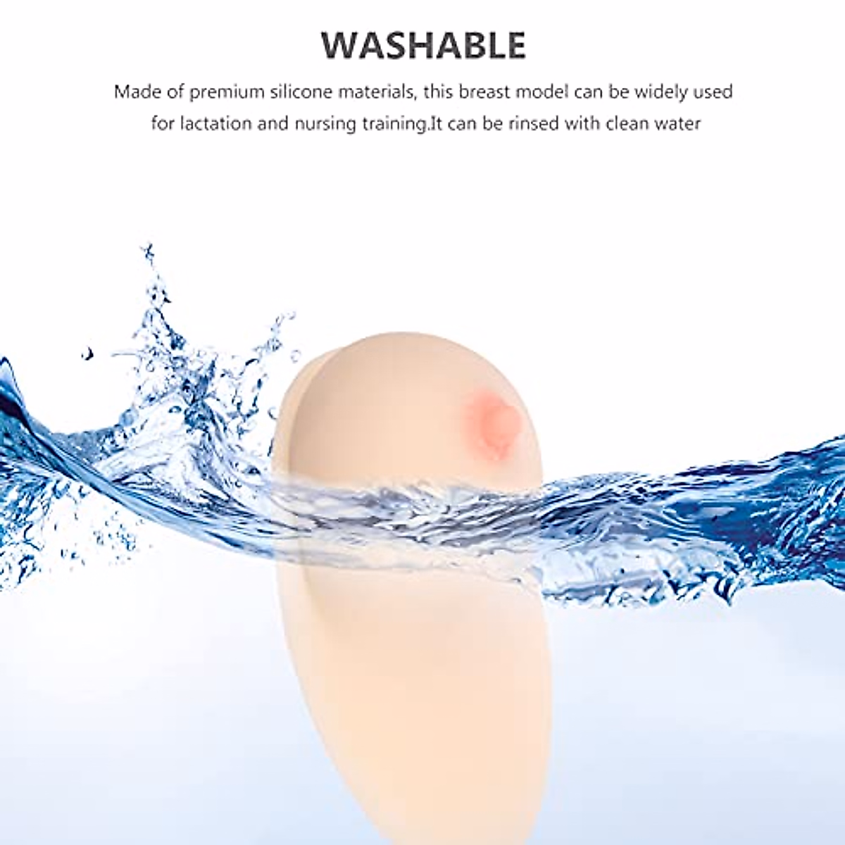 iplusmile Human Female Silicone Breast Silicone Breast Model Lactagogue Breastfeeding Educational Tool for Lactation Teaching Nursing Trainning (24.5x18x15CM)