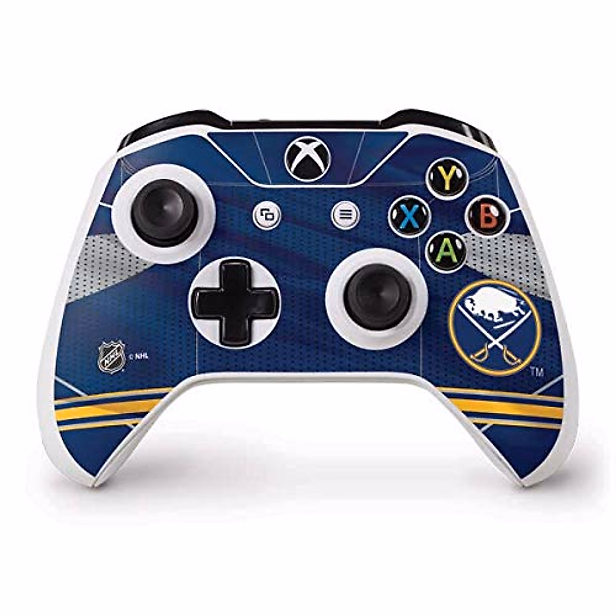 Skinit Decal Gaming Skin Compatible with Xbox One S Controller - Officially Licensed NHL Buffalo Sabres Home Jersey Design