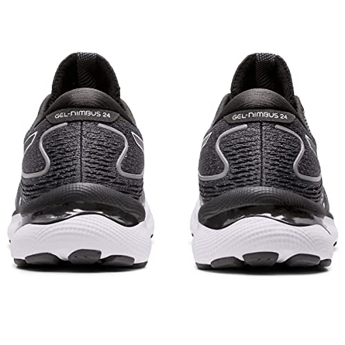 ASICS Men's Gel-Nimbus 24 Running Shoes, 13, Black/White