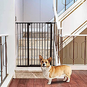 Kinfant 41-Inch Extra Tall Walk Thru Baby Gate,Bonus Kit, Includes 6-Inch Extension Kit, 4 Pack Pressure Mount Kit and 4 Pack Wall Cups and Mounting Kit