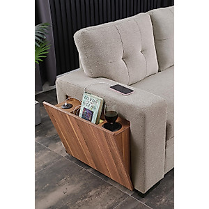 Devion Furniture Alexis Sofabed, 92" W x 53" D x 35H, Light Gray