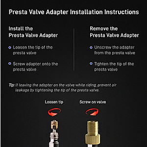 Bike Bits Presta Valve Adapter - Convert Presta to Schrader - French/UK to US - Inflate Tire Using Standard Pump or Air Compressor (5 Pack) (Sky Blue)