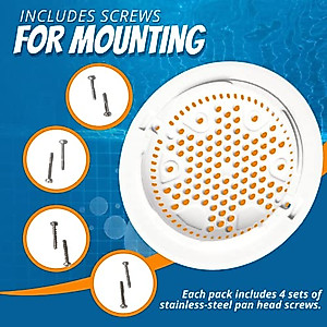 TonGass 8" Bottom Main Pool Drain Cover Replacement for Inground Pools Compatible with Hayward Suction and Dual Suction Outlet WGX1048E