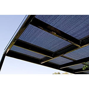 Shatex 90% Shade Fabric Sun Shade Cloth Taped Edge with Grommets Sun-Block Mesh Shade for Pergola Cover Canopy 8’ x 12’, Black