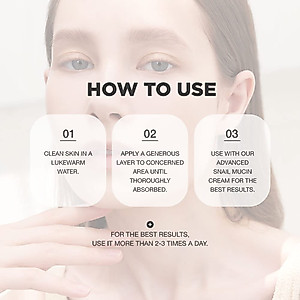 Snail Mucin Essence Serum | Advanced Snail Mucin Essence Serum | Snail Mucin Essence with High Concentrate of Snail Secretion Filtrate | Snail Serum with Natural Age-Defying Complex | Korean Essence Night Serum with 96% Snail Mucin Extracts | Korean Essen