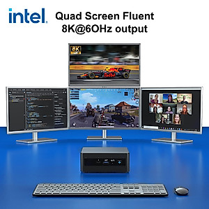 Intel NUC 11, NUC11PAHi5 Canyon Mini PC Desktop, Win 10 Pro Mini Computer, Core i5-1135G7 Processor, 4Core,8MB Cache, 28W Iris Xe Graphics, WiFi6, Thunderbolt 3 (16GB RAM+512GB PCIe SSD)
