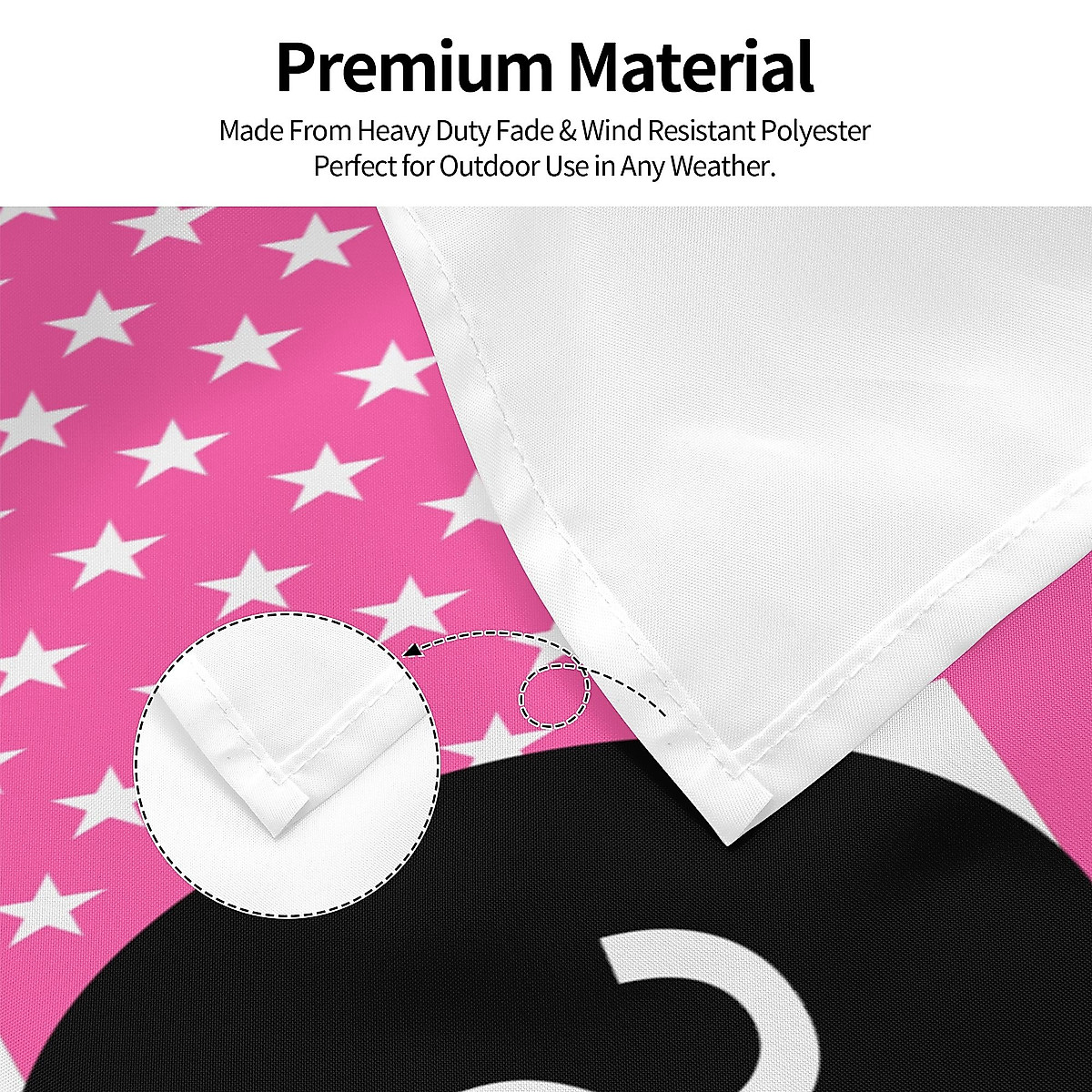 ANSTING Custom America Flag with Photo Personalized Tapestry Poster, Design Your Image, For Decor, Clubs, Concerts, Bars, Dorms, Living Rooms, Bedrooms (Pink)