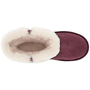 Koolaburra by UGG Unisex-Child Aubrei Short Boot, Plum, 1 Little Kid