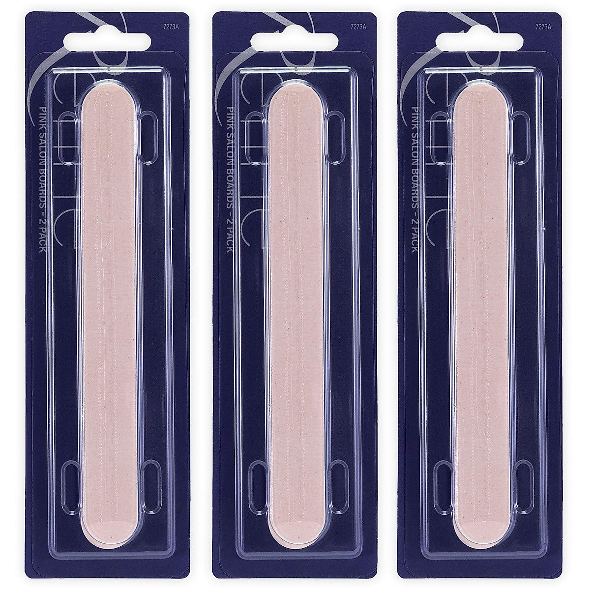 REFINE Pink Salon Boards Cushioned Nail Files, Fine/Extra-Fine 280/320 Grit for Natural Nail Manicure and Pedicure, 6 Count
