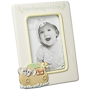 Precious Moments Overflowing with Love Noah's Ark Ceramic 4x6 Nursery Décor Photo Frame 173431