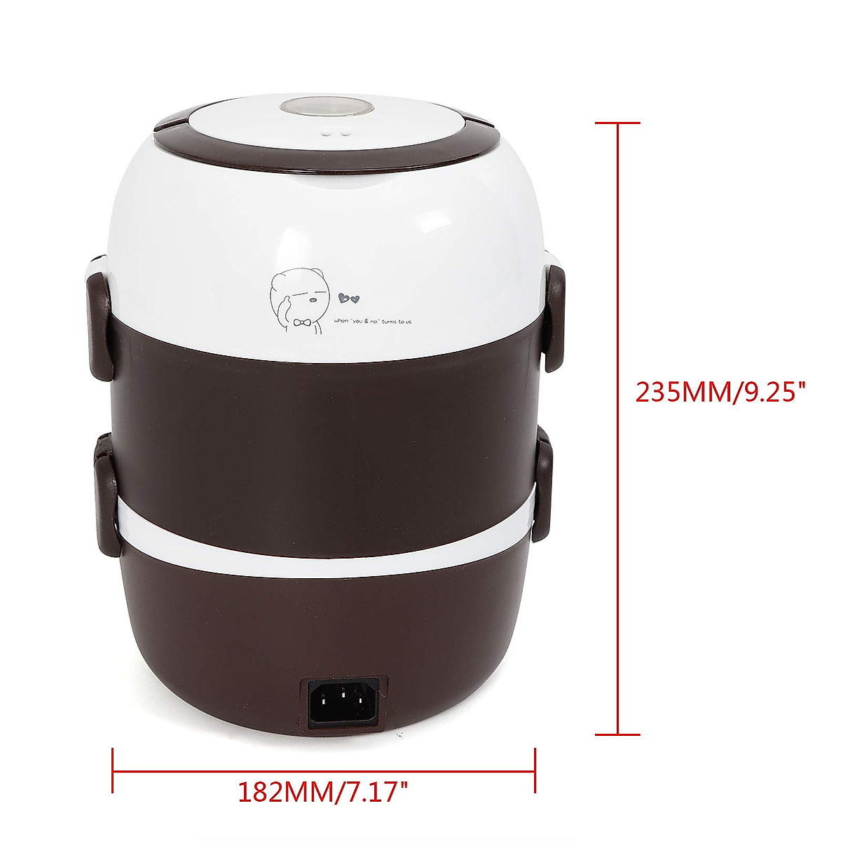 3 Layers Insulated Lunchbox Electric,Mini Rice Cooker Stainless Steel Egg Cooker,Portable Food Heater Steamer Warmer 2L For Home,Office,School