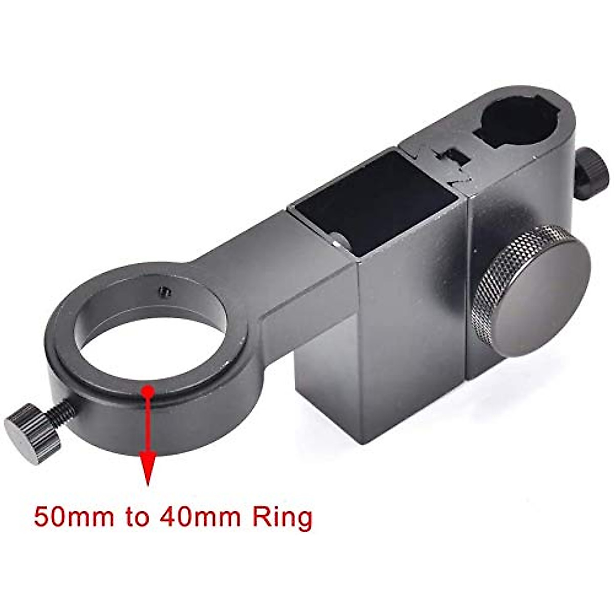 HAYEAR Lab Bracket Industry Stereo Digital Microscope Platform Camera Table Stand 50mm and 40mm Dual Ring Holder Gear
