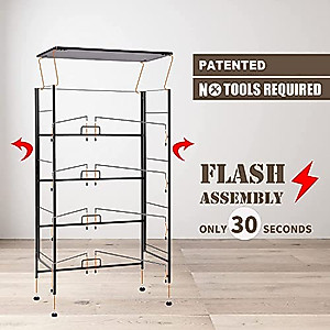 WAYTRIM Dresser Storage Tower, 4 Fabric Organizer Drawers, Wide Chest of Drawers for Closet Boys & Girls Bedroom, Bedside Furniture, Steel Frame, Wood Top, Fabric Bins, Easy installation (Coffee)