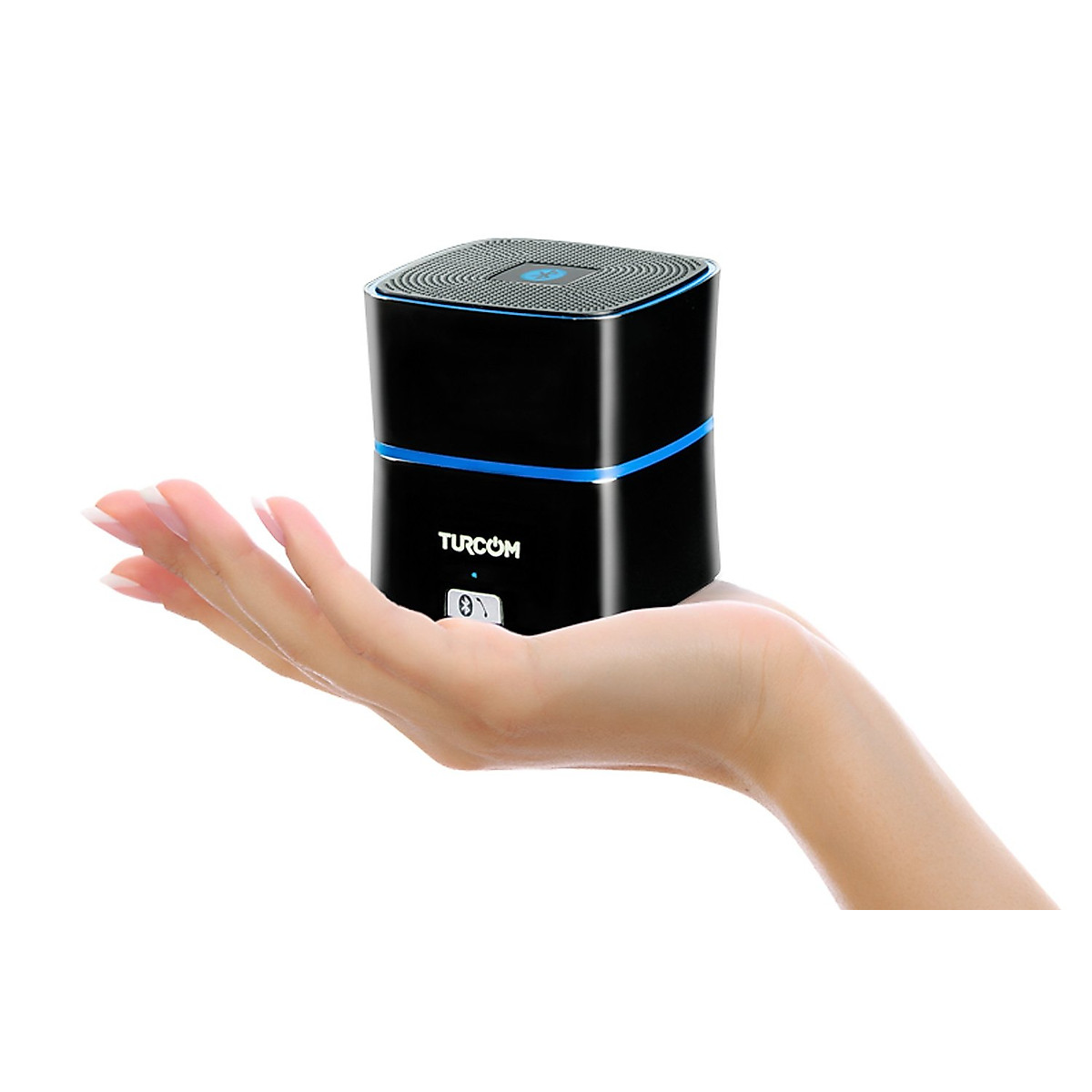 Turcom TS-450 5 Watt Power Enhanced Bass Portable Wireless Bluetooth Speaker, with Latest Bluetooth 4.0 Technology, 8-12 Hour Playtime, Rechargeable Lithium-Ion Battery, Built-in Digital Microphone, Premium Zinc Alloy Shell Speaker, Titanium Gray