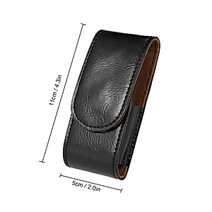 Men PU Leather Razor Pouch Shave Beard Shaver Handbag Pouch Safety Razor Case Storage Bag Double Edge Razor Holder