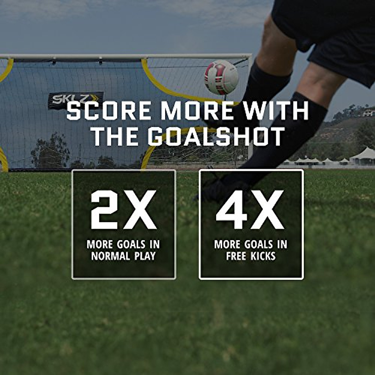 SKLZ Goalshot Soccer Goal Target Training Aide for Scoring and Finishing, 24 x 8 Feet