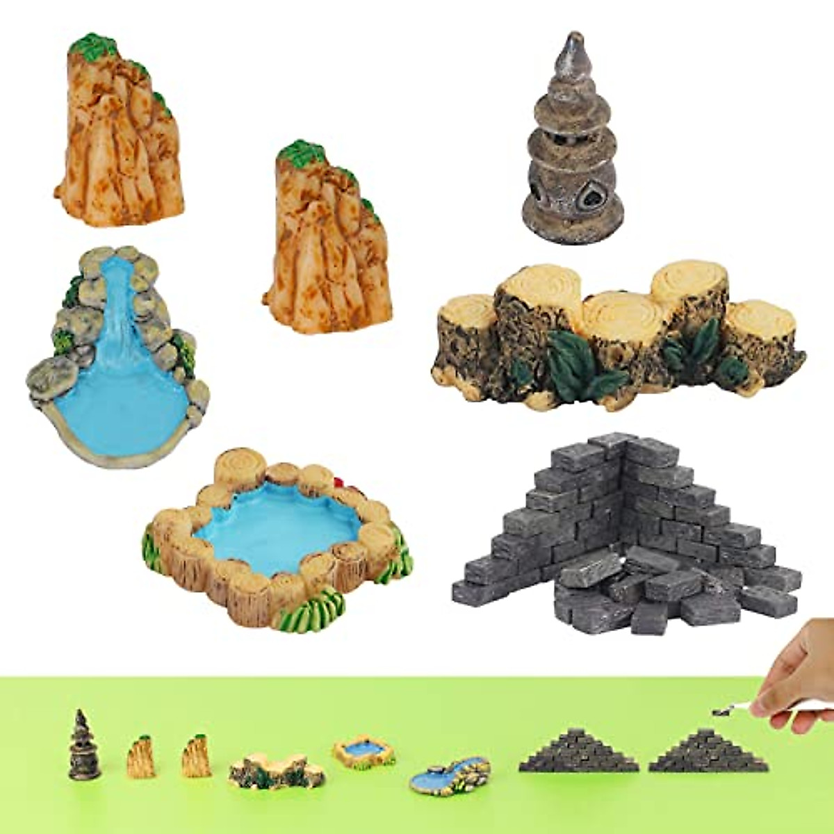Fairy garden accessories outdoor set, Miniature Fairy Garden Figurines kit-66 pcs fairy garden décor for kids, DIY fairy garden supplies-home office desk décor gifts for Mom, Grandma, Plant Lover