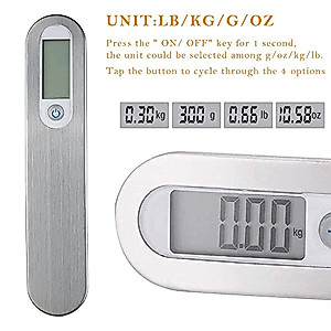 Archery Bow Scale for Draw Weight Peak Weight Hold Weight 110lb/50kg Multifunction Portable Digital Scale with Units g/oz/kg/lb Handheld Scale Recurve/ Compound Bow Tune Scale, ocs14