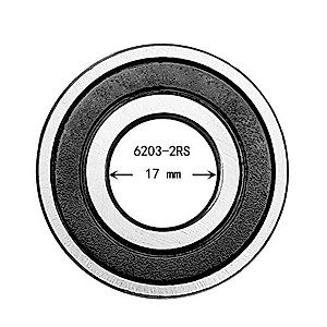 q&p 10 Pieces 6203-2RS Spindle Assembly Bearings Replaces AYP 110485 110485X MTD 741-0124 5321104-85 C3 Lawn Mower Bearing