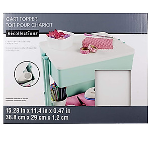 Recollections White Lexington Wood Cart Topper Includes Removable Wooden Tabletop, Compatible with the Lexington Cart - 1 Pack