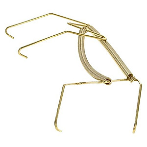 Bettomshin 5PCS Plate Hanger 12.01" W Type Stainless Steel Plate Hangers Invisible Wall Hooks for Walls Compatible Decorative Plates Hooks Dish Diaplay Holder Golden