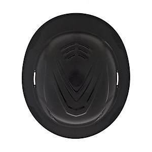 MSA 10215835 V-Gard C1 Vented Black Full Brim Hard Hat with ReflectIR Cooling Thermal Barrier and Fas-Trac III Suspension - Uses Highly Innovative Cooling Features to Help Alleviate Heat Stress