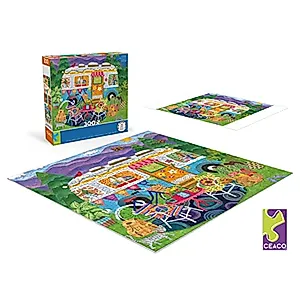 Ceaco - Happy Camper - Mountain Camper - Oversized 300 Piece Jigsaw Puzzle, 19 x 19