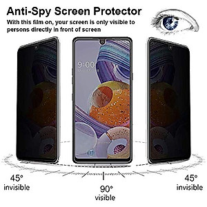 GLBLAUCK [2-Packs] Privacy Screen Protector for Motorola Moto G Pure, Anti-Spy 9H Hardness Tempered Glass Screen Protectors for Moto G Pure 2021